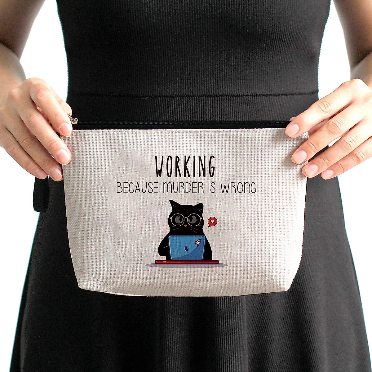 Employee Appreciation Gifts, Coworker Gifts for Women, Office Gifts for Women, Funny Office Gifts, Unique Humor Novelty Sarcasm Travel Makeup Bag for Women Girl Her Female Colleague Friends