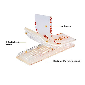 YeeBeny EZ Pass/I-Pass/Toll Tag Tape Mounting Kit, Glue Adhesive Dual Lock Tape Ezpass Tag Holder, 8pcs (4sets) Reclosable Fastener with Alcohol Prep Pad