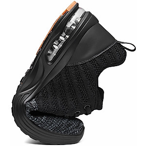 Mishansha Running Shoes for Men Sneakers Air Cushion Walking Shoes Comfortable Tennis Shoes Breathable Trail Running Shoes Smoky black US7.5