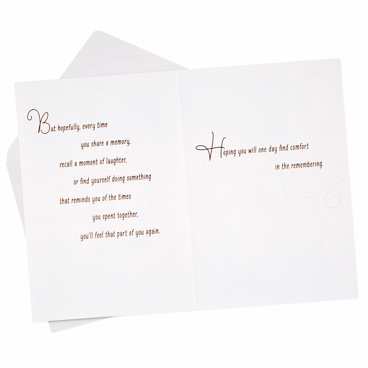 Hallmark Sympathy Card (Stitched Feather)