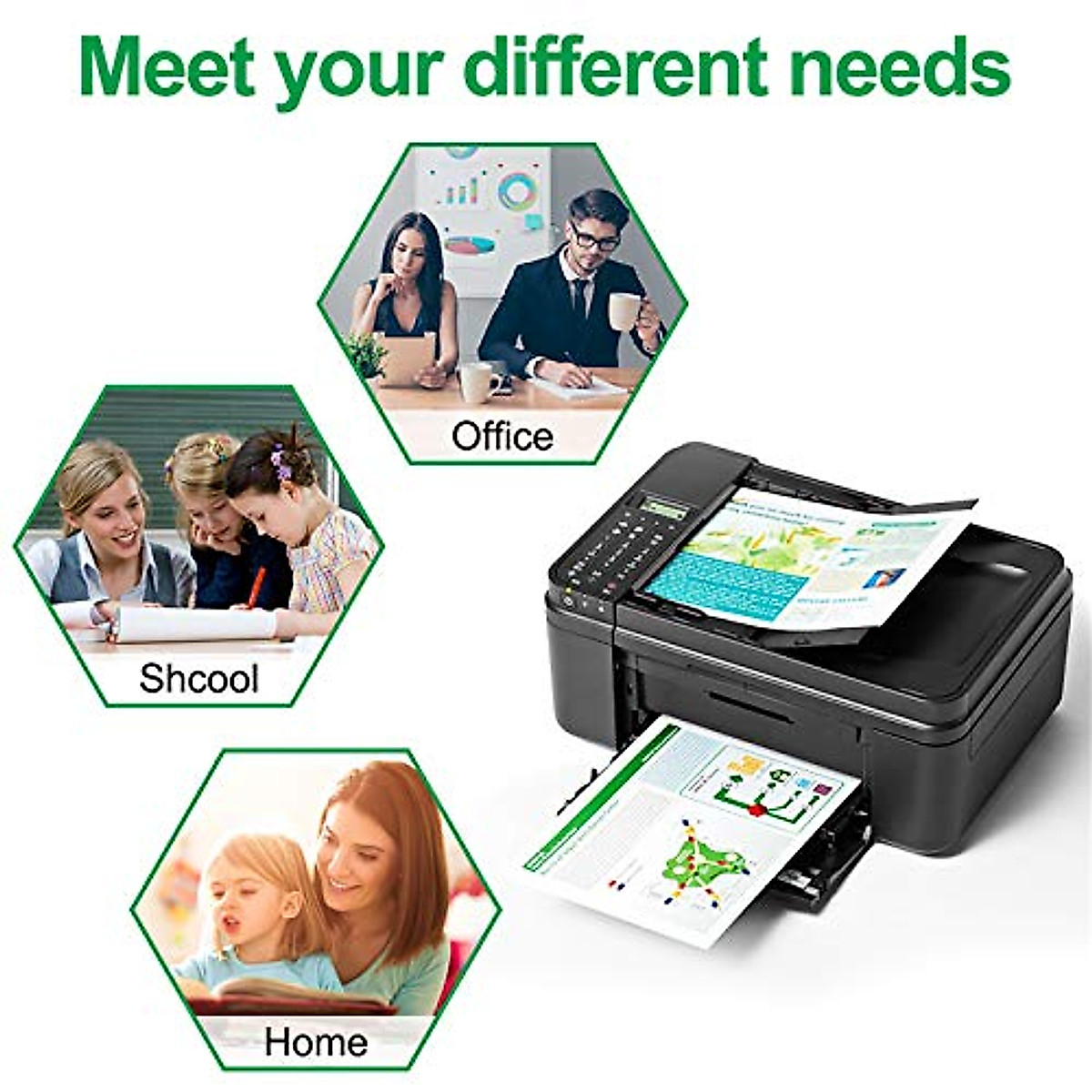 Supricolor 950XL 951XL Ink Cartridges High Yield, Replacement 950 951 Inks Works with OfficeJet Pro 8600 8610 8620 8630 8660 8640 8615 8625 276DW 251DW 271DW Printers 1 Set (BK/C/M/Y)