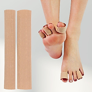 SWZHAI 6 PCS Toe Tubes Sleeves, Cuttable Toe Cushions Gel Toe Protector Breathable Toe Separators Tube Corn Pads for Toes, Fingers