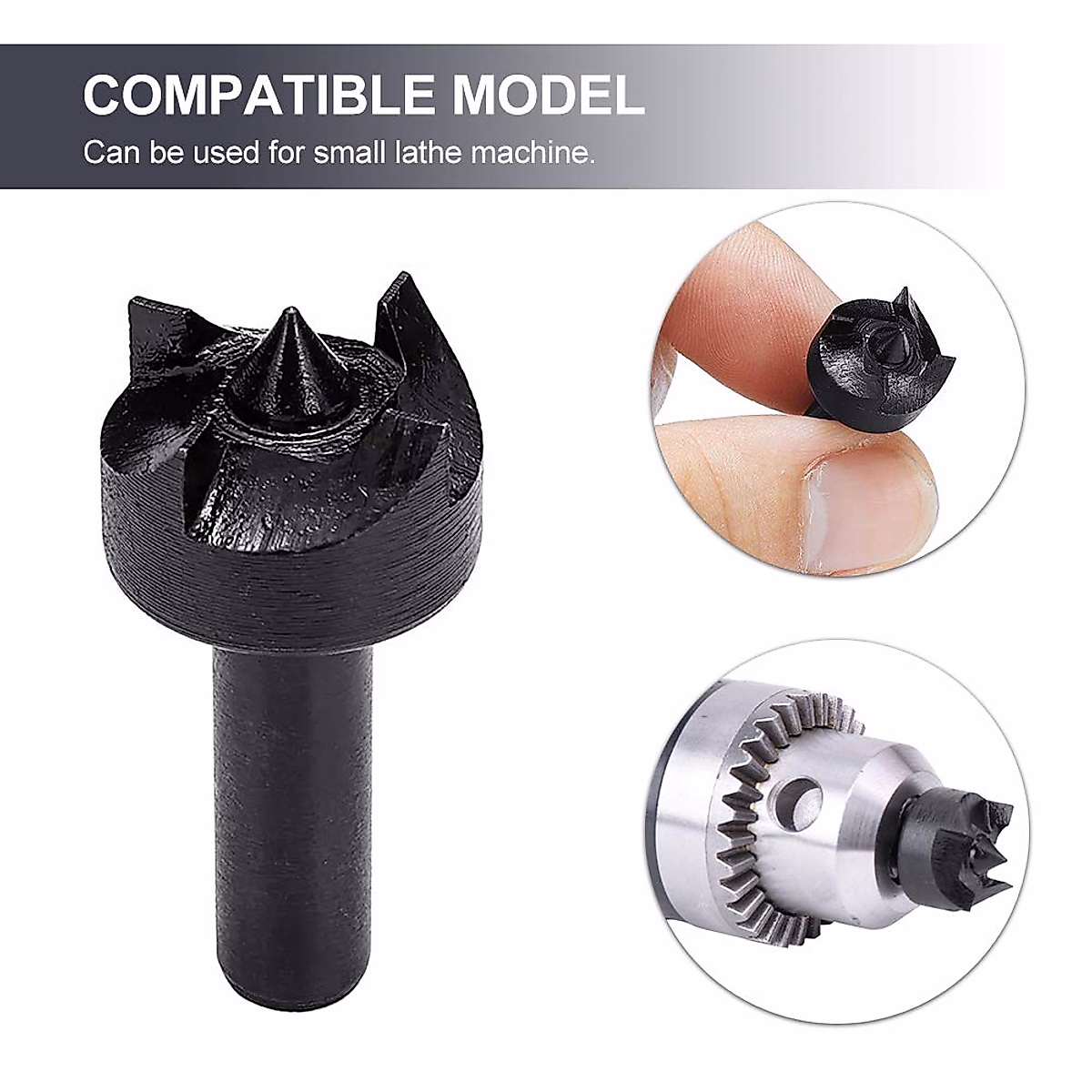 iayokocc Wood Lathe Turning Spur Cup Center, Thimble Drill Bit Live Center, Mini Lathe Machine Drill Chuck, Plum Blossom Thimble Drill Bit for Woodworking