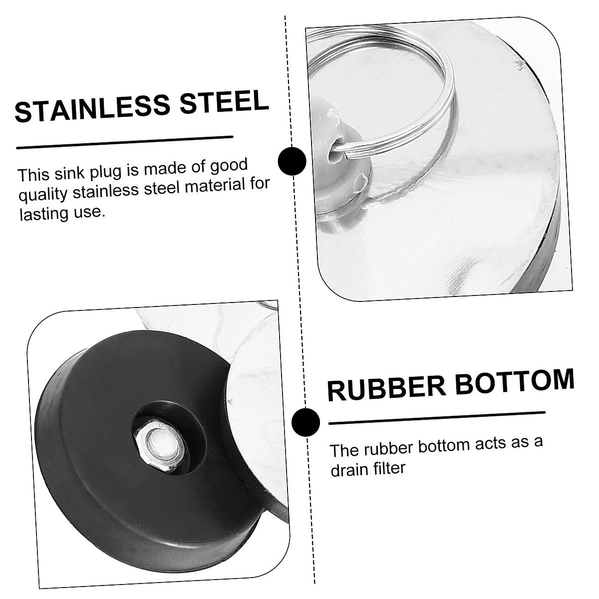 jojofuny 21 Pcs Sink Stopper Hard Case with Foam Kitchen Hole Cover Bathtub Stopper Bath Tub Drain Plug Roofing Torch Kitchen Drains Stopper Bathtub Plug Wooden Barrel Stainless Steel