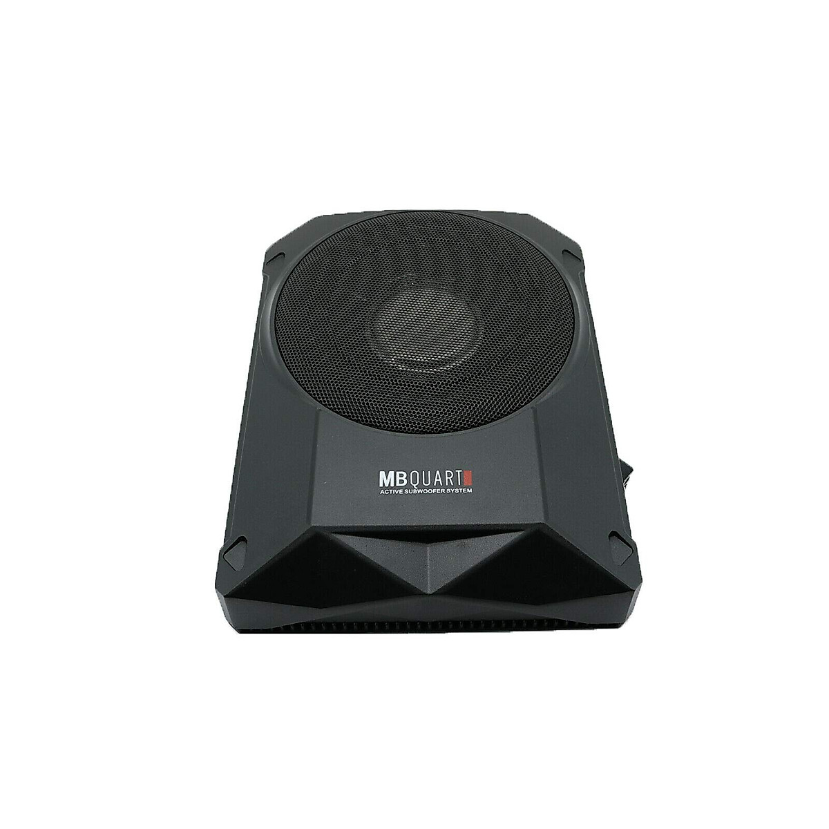 MB Quart RW-110A 800W Reference Series 10'' Slim Low Profile Compact Under-Seat 4-Ohm Active Powered Subwoofer Enclosure with Built in Amplifier for Car RV ATV - 3rd Gen, Black