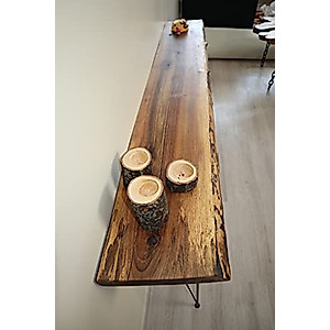 Live Edge Cherry Wood Naturally Form, Console Table 56" x 9" x 29.5" (Handmade)