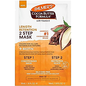 Palmer's Cocoa Butter & Biotin Length Retention 2-Step Hair Mask, 1 Ounce
