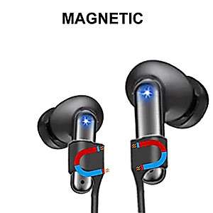 smaate Anti-Lost Straps Compatible with ZIUTY A1 Wireless Earbuds, Magnetic Soft Silicone Sport Necklace, Blue