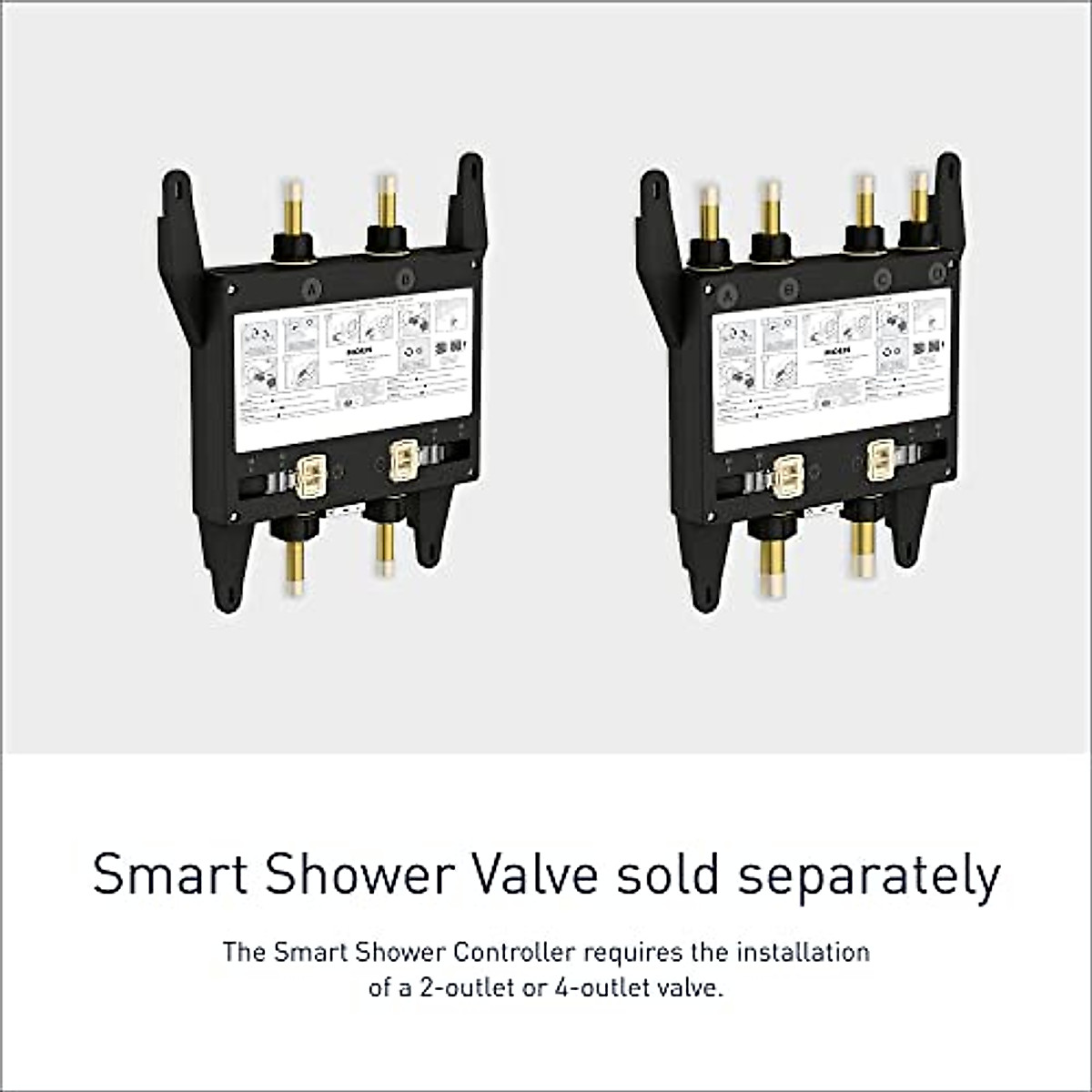 Moen Terra Beige Smart Shower 4-Outlet Digital Shower System Controller for Thermostatic Shower Valve, TS3304TB