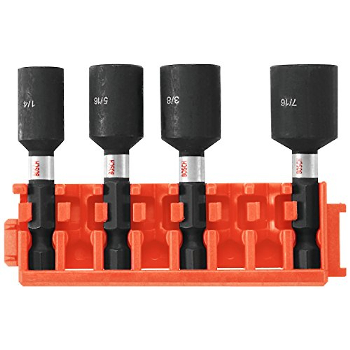 BOSCH CCSNSV17804 4-Piece Assorted Set 1-7/8 In. Impact Tough Nutsetters with Clip for Custom Case System