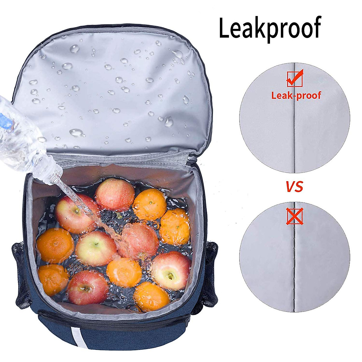 FORICH Backpack Cooler Leakproof Insulated Waterproof Backpack Cooler Bag, Lightweight Soft Beach Cooler Backpack for Men Women to Work Lunch Picnics Camping Hiking, 30 Cans