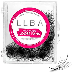 LLBA Promade Wispy Lash Extensions 9D 0.05, 100% Handmade Eyelashes Volume Fans, C Cc D Curls, 9-17 Mm Length, Long-Lasting, Easy Application (C 12 mm)