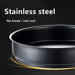 Yopay 2 Pack Stainless Steel Lazy Susan, 9 Inch/ 12 Inch Black Pantry Turntable Organizer, Round Rotating Countertop Spice Bins for Cabinets, Shelf, Bathroom, Kitchen, Refrigerator