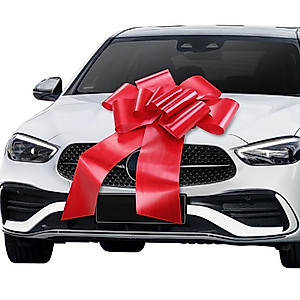 Aidwey Big Gift Wrapping Bows (30 inch, Red, 1 Pack), Butterfly Shape Gift Bow, Giant Bow for Car, Huge Car Bow, Car Bows, Big Red Bow, Big Car Bow, Bow for Gifts, Christmas Bow.