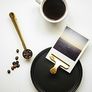 8 Pack Gold Bag Clips, Stainless Steel Chip Clips 3 Inches Heavy Duty Cute Metal Clips for Kitchen Food Snack Bags Air Tight(Gold)