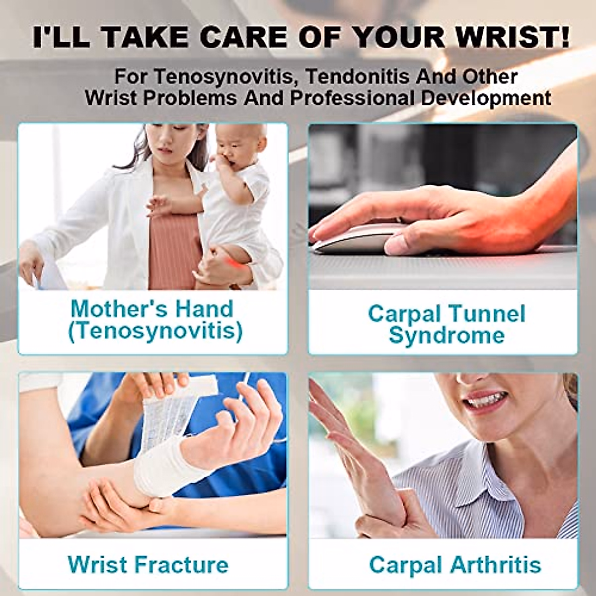 Wrist Brace for Carpal Tunnel, Wrist Support Brace with Splints, Hand Wrist Support Brace for Women & Men, for Pain Relief for Arthritis, Tendonitis, Sprains, Wrist Pain, Sports (Black Right Hand, M)
