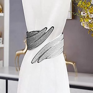 Feather Curtain Ties for Thin or Thick Alloy Curtain Tiebacks with Diamond Curtain Tie Backs for Curtains Curtain Holdbacks Curtain Holders for Drapes Curtain Holdback Home Essentials 1pcs