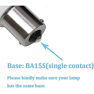 Makergroup 1156 1141 LED Light Bulbs, Weatherproof BA15S S8 SC Bayonet Single Contact Base, 2W Warm White 2700K-3000K 12V for Outdoor Landscape Deck Driveway Path Lights and RV Lighting 6pcs