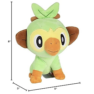 Pokemon 8" Grookey Plush Officially Licensed - Sword and Shield Starter Figure - Authentic Soft Stuffed Animal Toy - Valentine's Day & Easter Basket Stuffer Gift for Kids, Boys, Girls - 2+