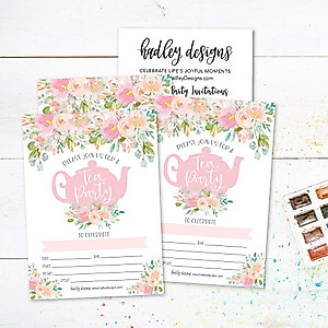 25 Tea Party Birthday Invitations Girl Tea Party Invites For Girls - Princess Tea Party Invitations For Girls Birthday Invitations, Girl Birthday Party Invitations Tea Party Birthday Invites For Girls