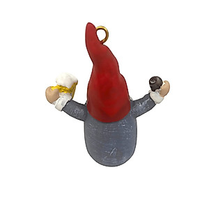 Funny Beer and Wine Lover Christmas Ornaments (Gnome Beer)
