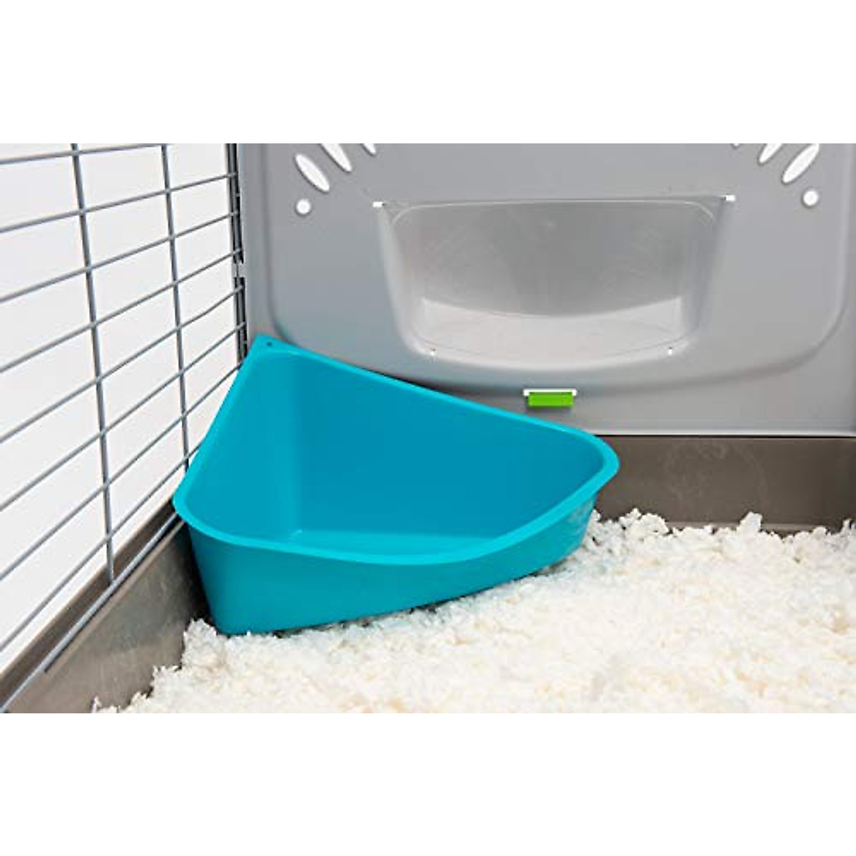 Lixit Corner Litter Pan for Ferrets, Rabbits, Rats, Guinea Pigs and Other Small Animals. (Blue Pack of 1)