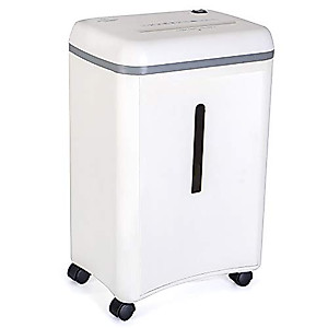 WOLVERINE 8-Sheet Super Micro Cut High Security Level P-5 Ultra Quiet Paper/Credit Card Home Office Shredder with 4.5 gallons Pullout Waste Bin SD9101 (White)