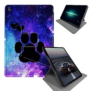 for Samsung Galaxy Tab A8 10.5 inch 2022 Model (SM-X200/X205/X207),360 Degree Rotating Folding Stand Protective Cover with Auto Sleep/Wake for Samsung Tablet,Animals Dog Paws Galaxy