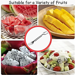 2 in 1 stainless steel fruit knife watermelon fork slicer tool, 2024 new watermelon fork slicer,double head fruit fork slicer watermelon cutting tool (1 pc)