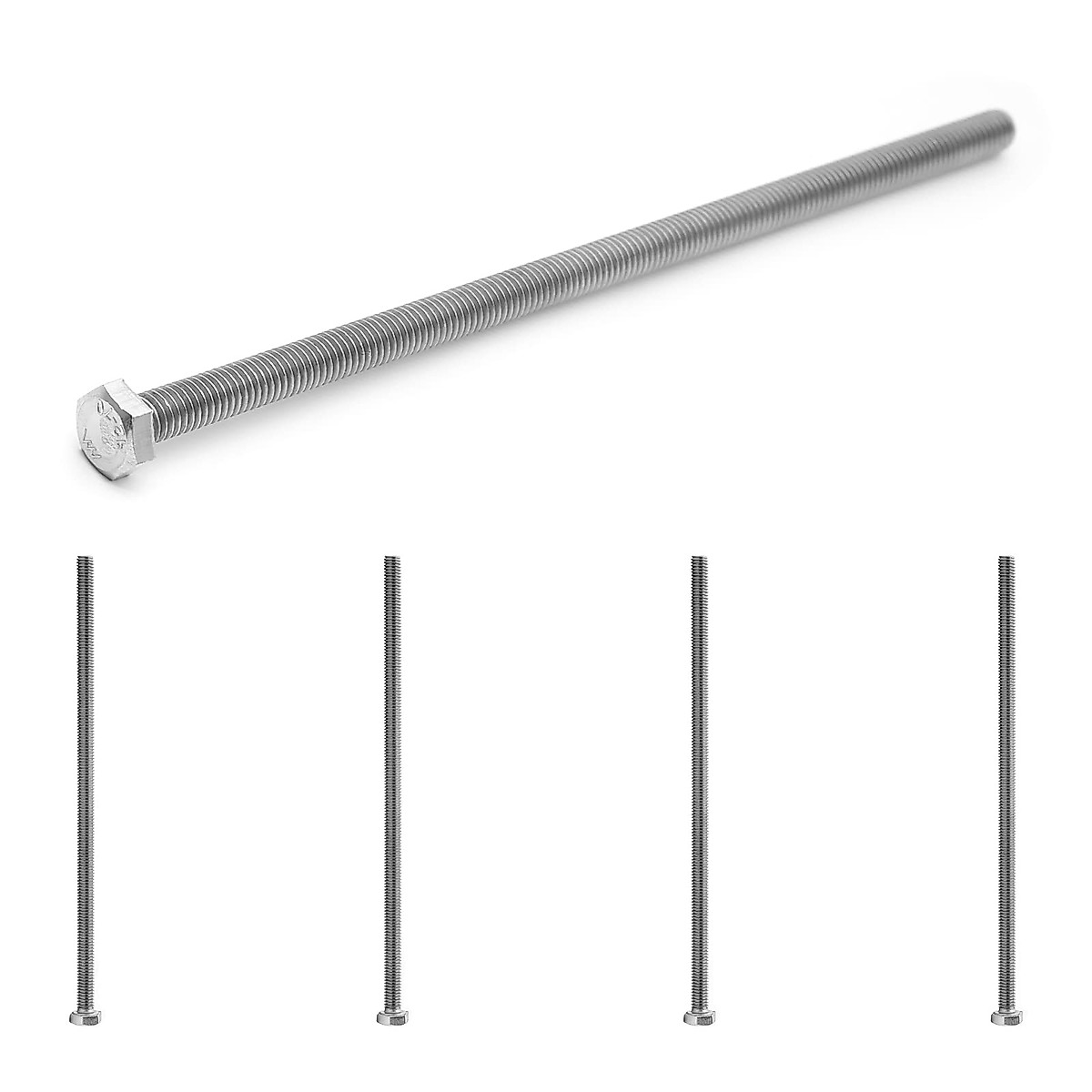 Cionyce 4 PCS M6 Hex Bolt, M6-1 x 150mm Hex Head Screws Bolts 304 Stainless Steel Hex Tap Bolts