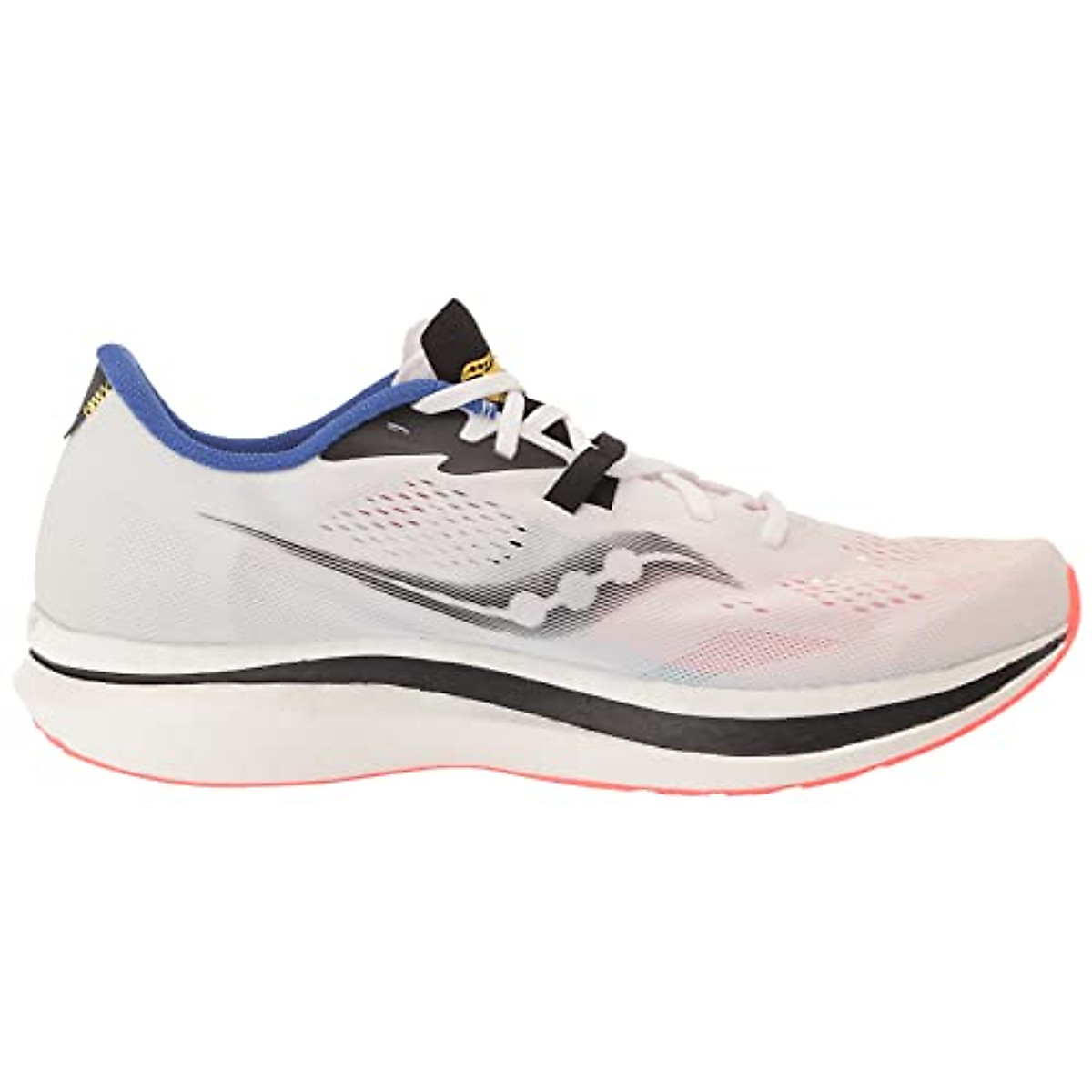 Saucony Men's Endorphin Pro 2 Sneaker, White/Black/Vizi, 11