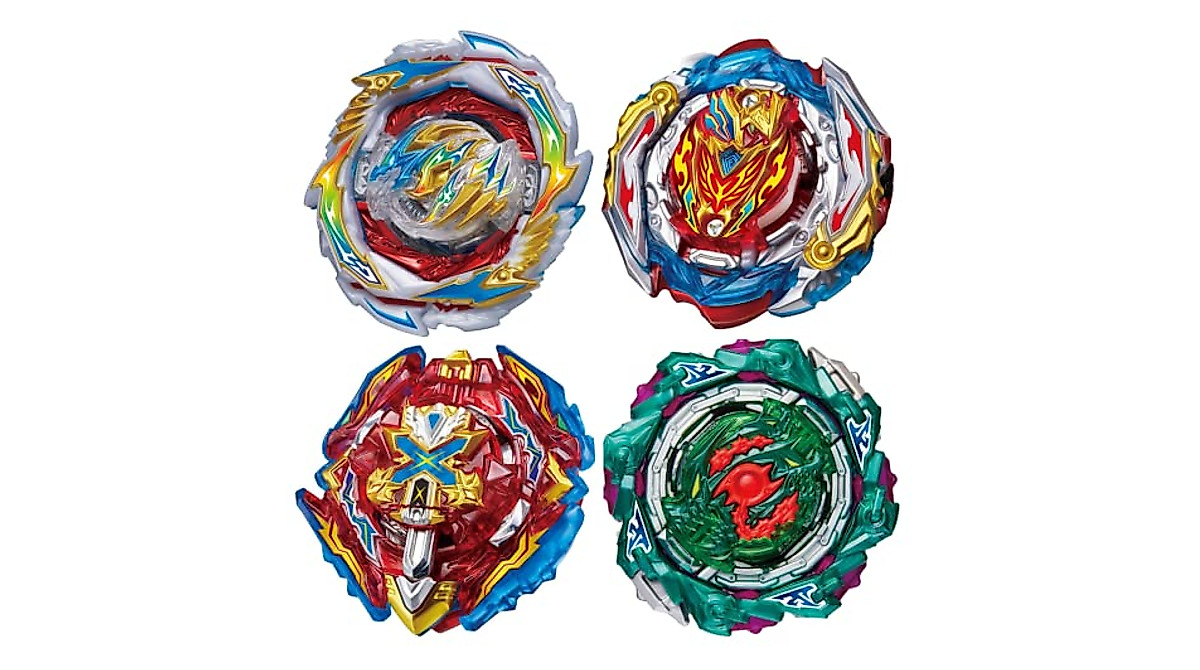 Bey Battling Gyro Tops Set - 4 Exciting Spinning Tops for Kids