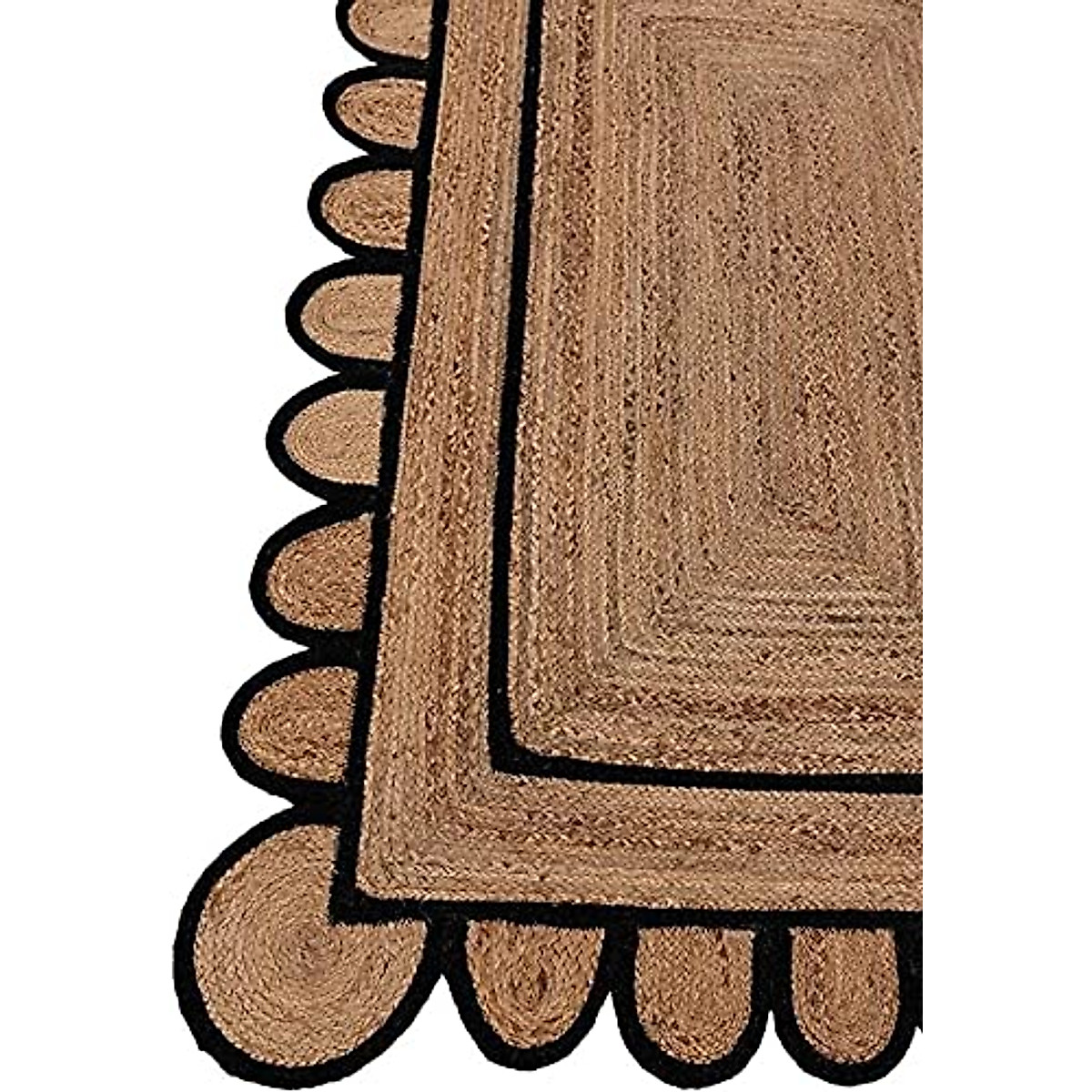 2x3, 2x4, 2x5, 2x6, 2.6x6 2.6x8 2.6x10 Ft. Hand Braided Natural Jute and Recycle Cotton Rug Patio Rug/Handmade Rug (4x6 Ft. Area Rug)