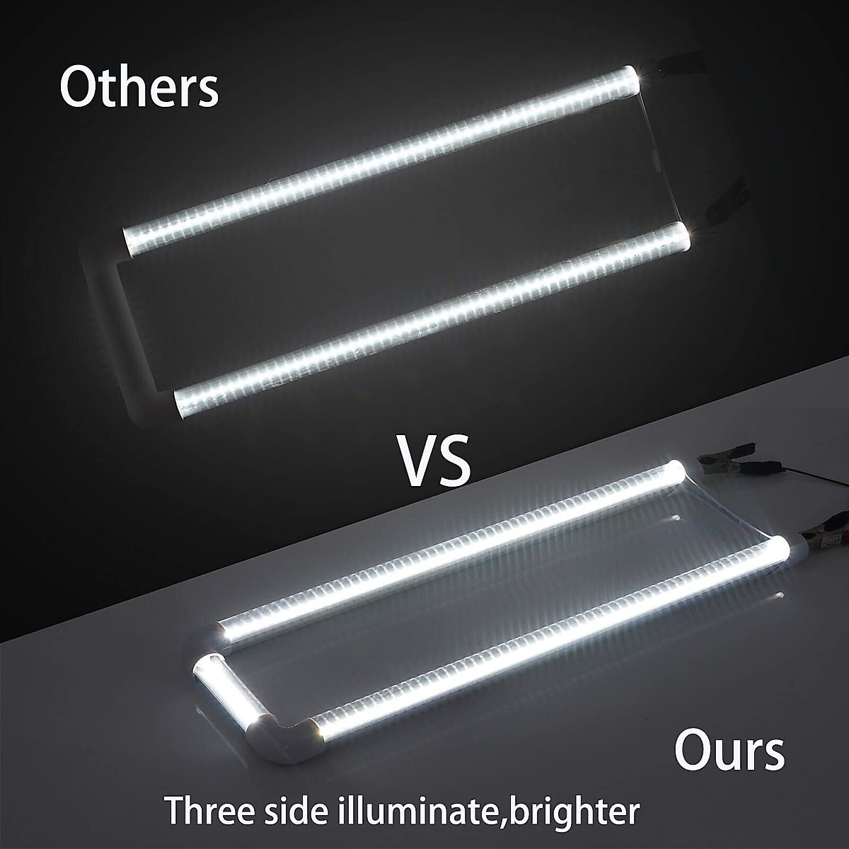 MKUJOO 4 Pack T8 U Bend LED Tube Light,LED U Shaped Bulbs,Shop Light,Office Light 2x2FT 24W(50W Equivalent),6000K Daylight White,G13 Base Dual-End Powered,Ballast Bypass,LED Bulb Clear Cover 100-277V