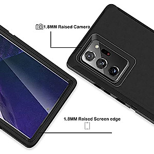 Galaxy Note 10 Plus Case Note 10+ Case for Samsung Galaxy Note 10 Plus Case Military Drop Shockproof Armor Rugged 3 in 1 Protection Cover for Galaxy Note 10+ Plus Phone Case (Grey+White)