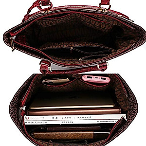 MKF Crossbody Shoulder Bag for Women – PU Leather Top Handle Pocketbook – Roomy Tote Satchel Handbag Purse M Charm Beige