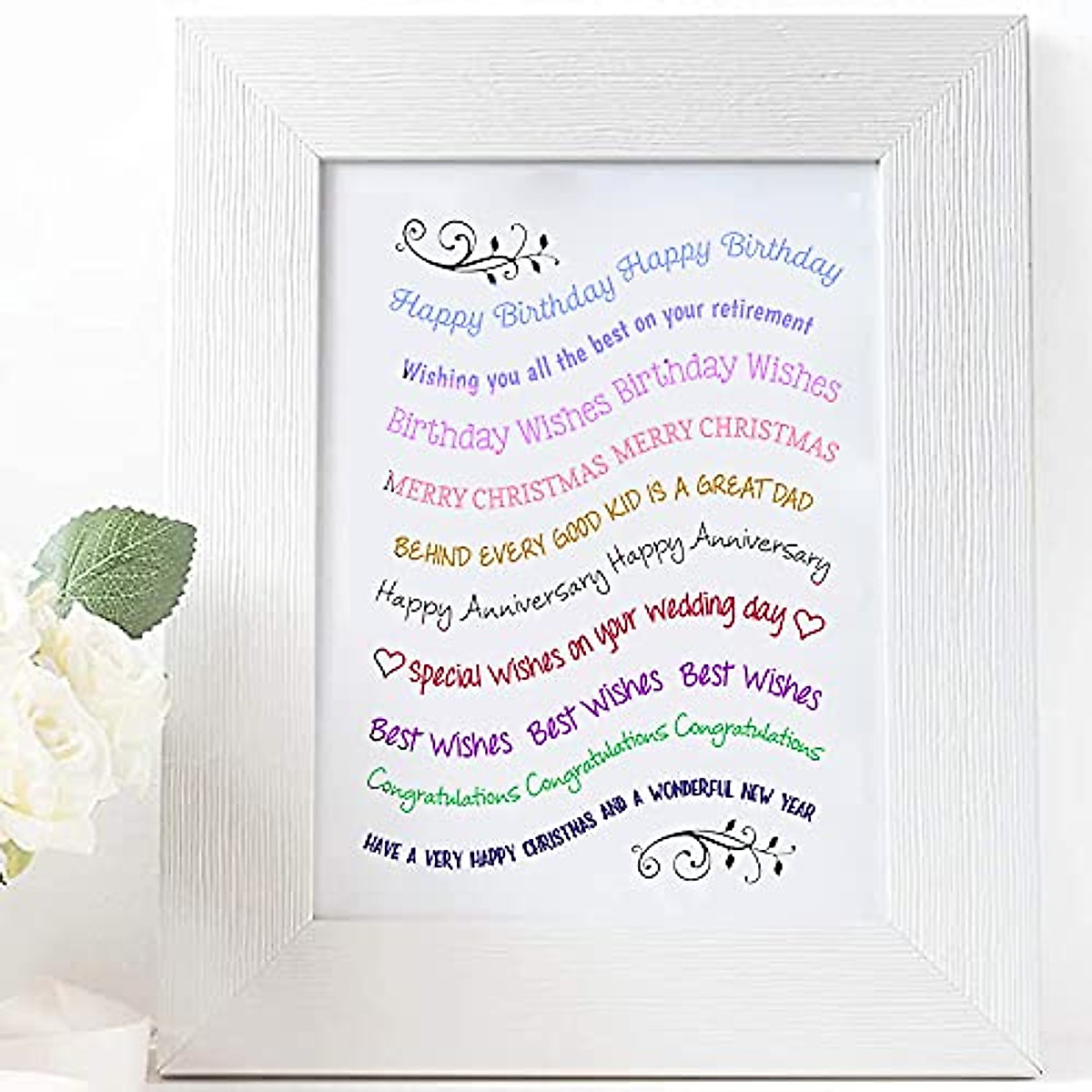 Blessing Greeting Sentences Words Clear Stamps for Card Making Decoration DIY Scrapbooking, Words Ribbon Transparent Rubber Seal Stamps for Photo Card Album Crafting Supplies.
