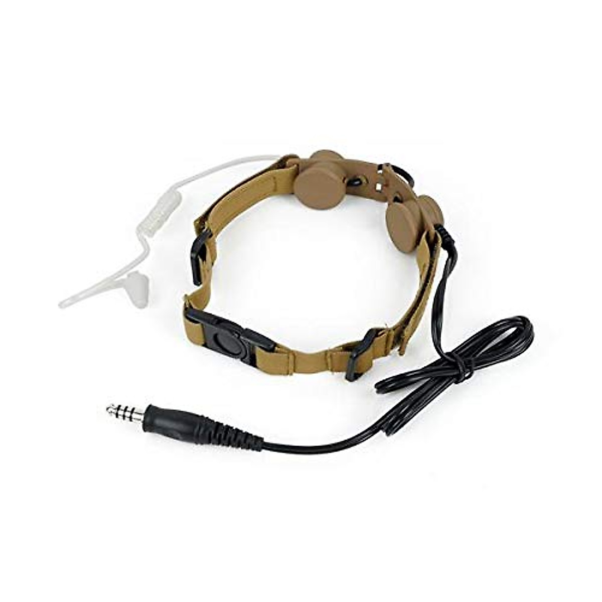 Armorwerx Covert Military Throat Mic Headset (Tan)