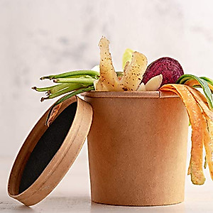 16 Pieces Compost Bin Filters Kitchen Compost Charcoal Filters Refills Replacement Filters for Kitchen Compost Bucket Pail Countertop Bins Filter, Square