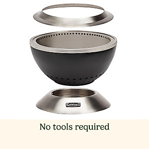 Cuisinart 24” Cleanburn Smokeless Fire Pit with Removable Base for Ash, Portable Outdoor Wood Burning Fireplace, Smoke Free Stainless Steel Outdoor Heater, Enhanced Airflow and Easy Cleanup