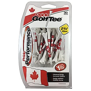 Pride Performance 2-3/4" Canadian Flag Golf Tees, 30 Count