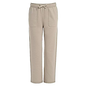 IZOD boys School Uniform Sensory-friendly Knit Pants, Khaki, 10 12 US