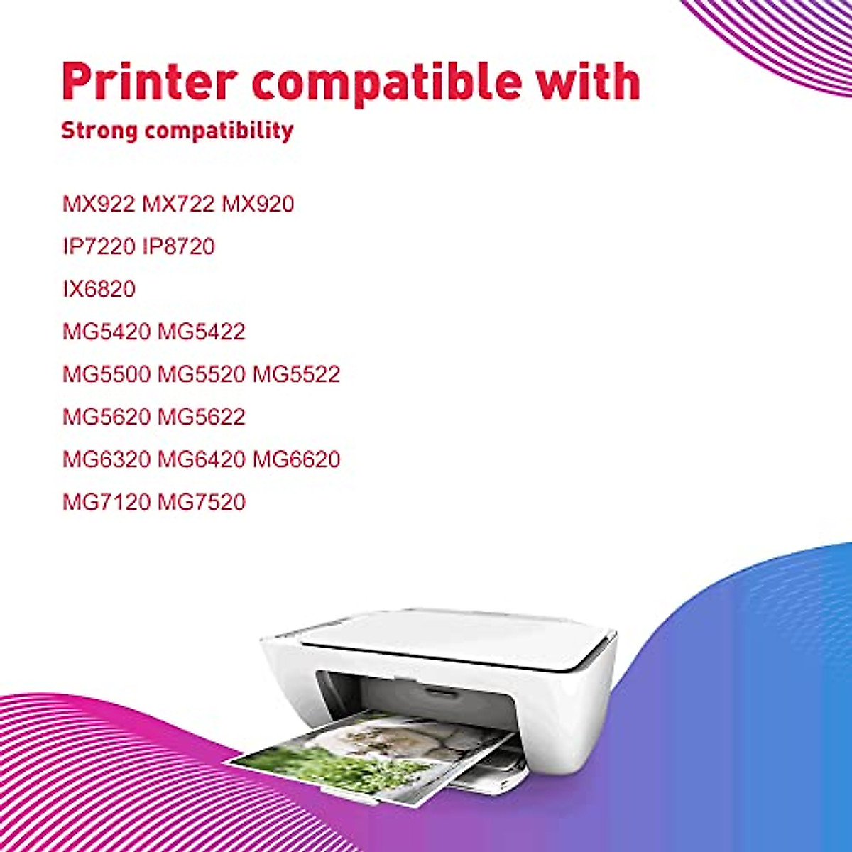 5pcs for Canon PGI 250 CLI 251 Ink Cartridge for Canon PIXMA MG5420 MG5422 MG5520 MG5522 MG6420 IP7220 MX722 MX922 IX6820 Printer