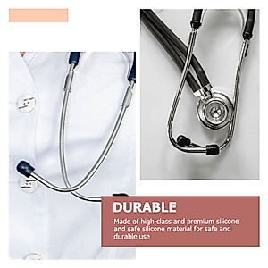 GLEAVI 24pcs Black Auscultation Earplugs Silicone Replacement Ear Tips Ear Tips for Replaceable Silicone Earbuds Ear Tips Supplies Ear Plug