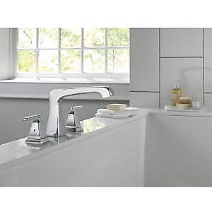 Delta Faucet Ashlyn 2-Handle Widespread Roman Tub Faucet, Brushed Nickel Tub Faucet, Roman Bathtub Faucet, Delta Roman Tub Faucet, Tub Filler, Stainless T2764-SS (Valve Not Included)