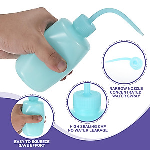 PATIKIL 18 Pcs 8oz Lab Squeeze Bottle 250ml Plastic Safety Wash Bottles Squirt Bottle Tattoo Bottle for Cleaning Water Tools Plant Irrigation Experiments Tattoo Supplies (Blue)