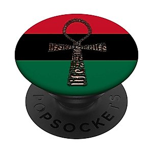 Ankh Pan Afrikan RBG Flag Egyptian African Life Symbol Kemet PopSockets PopGrip: Swappable Grip for Phones & Tablets