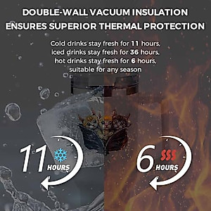 40 Oz Insulated Tumbler with Handle and Straw,Cute Cat In Clothes Stainless Steel Vacuum Insulated Travel Mug,Leak-proof Water Bottle Iced Coffee Cup,Rural Animal Theme