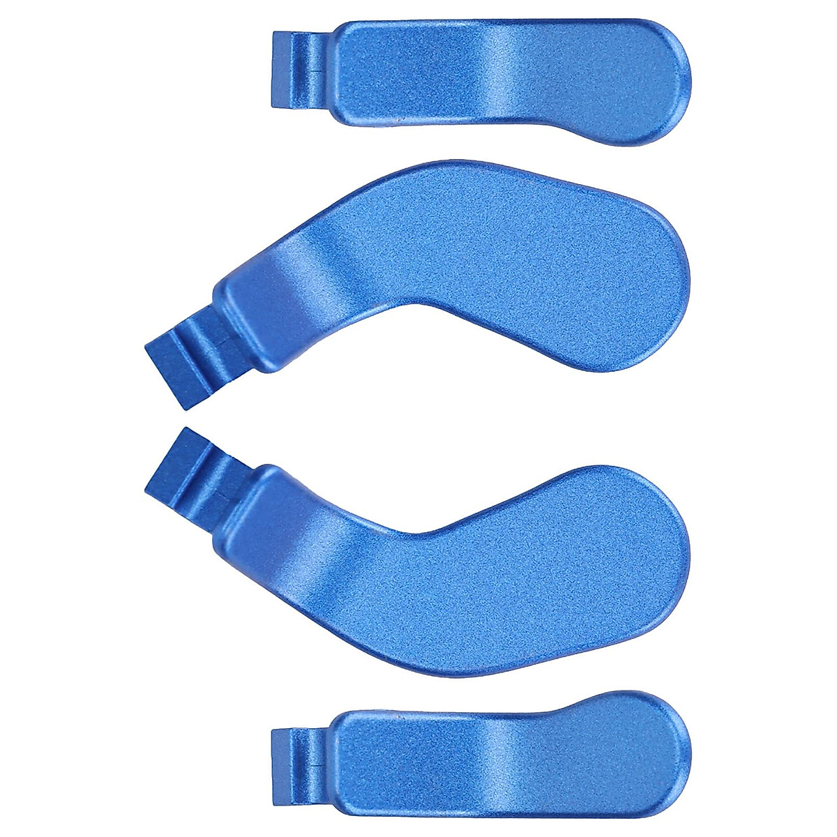 Metal Interchangeable Paddles, 4Pcs Stainless Steel Controller Paddles Hair Trigger Locks Buttons for Elite Series 2 Controller (Blue)