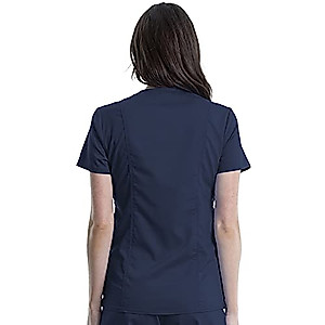 Cherokee Women Scrubs Top Workwear Revolution Maternity Mock Wrap WW688, S, Navy